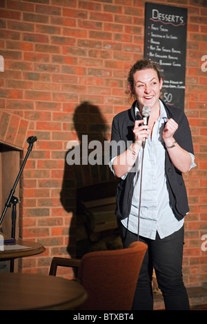Stand-up comedienne, Jessica Fostekew Stock Photo - Alamy