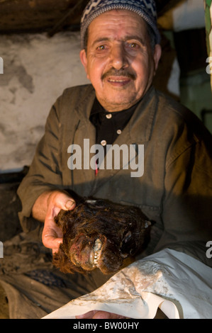 Sheep head being cooked in a clay oven Stock Photo - Alamy