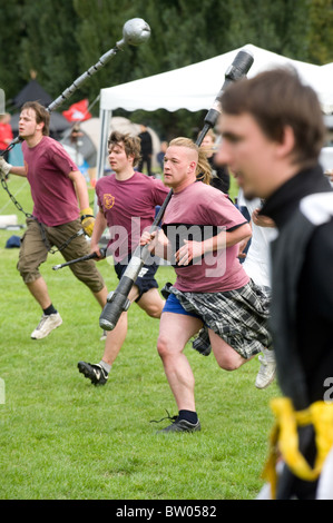 Jugger players in Jahnsportpark, Berlin, Germany Stock Photo - Alamy