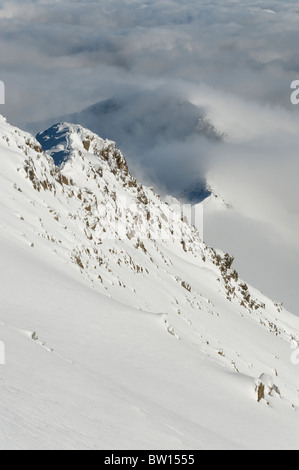 View to Carnedd Ugain (Crib y Ddysgl) and Crib Goch from Gallt y ...