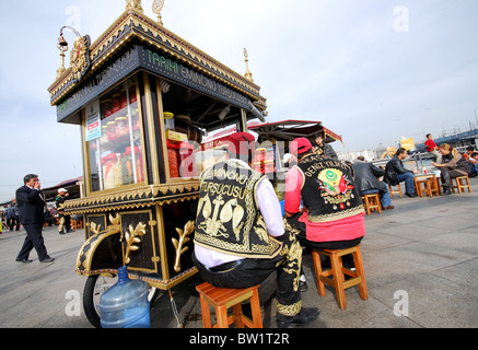 ISTANBUL, TURKEY. Street food vendors in Eminonu district. 2010 Stock ...
