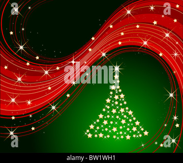 sparkling golden christmas tree Stock Photo - Alamy