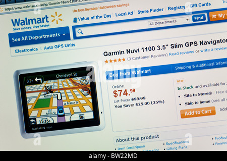 GPS, Walmart Store website online Stock Photo - Alamy