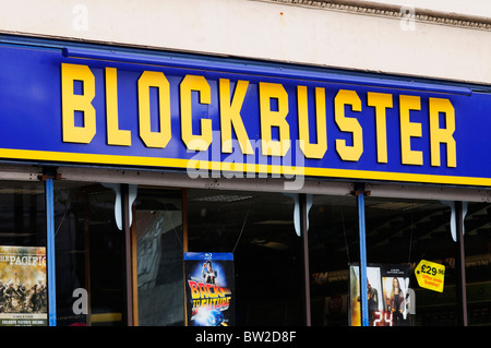 Blockbuster Video store, England, UK - empty closed down store Stock ...
