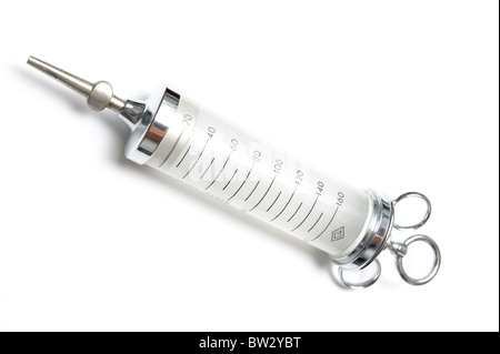 Large syringe cut out Stock Photo - Alamy