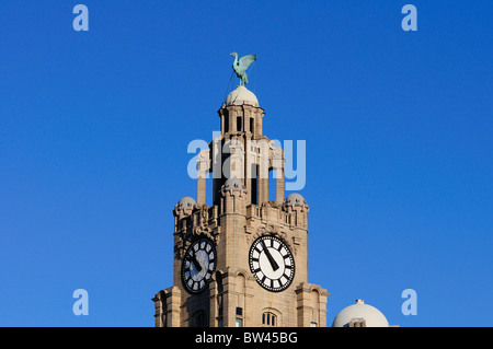 Royal Liver Building,Liver birds,clock,St Georges flag,Liverpool ...