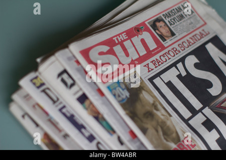 Daily UK tabloid newspaper, The Sun delivered into front door letterbox ...