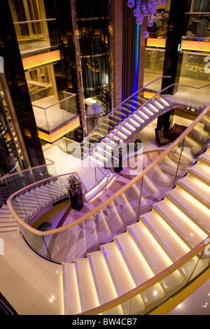 Azura Cruise ship atrium staircase stair well Stock Photo - Alamy