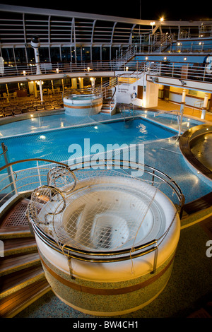 Azura swimming pool at night Stock Photo - Alamy