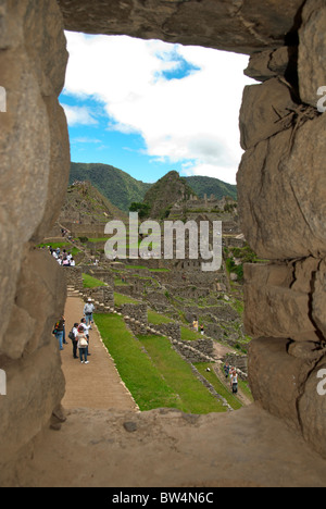View Through Window At Machu Picchu Stock Photo - Alamy