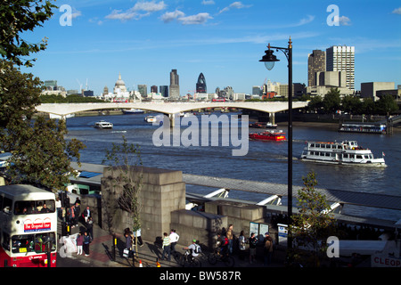 Embankment, London River Thames Stock Photo - Alamy
