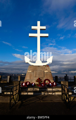 The Free French Memorial monument on Lyle Hill in Greenock, in the ...