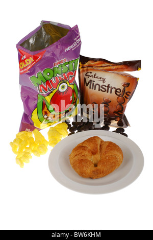 A packet of Galaxy chocolate minstrels on a white background Stock ...