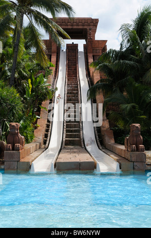 Bahamas Atlantis Resort Mayan waterslide Nassau Stock Photo - Alamy