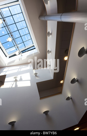 School atrium glass roof Stock Photo - Alamy