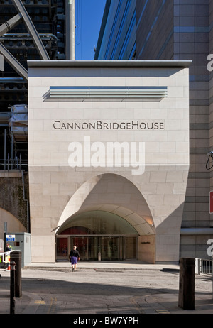 Cannon Bridge House exterior sign, City of London, UK. Redeveloped by ...