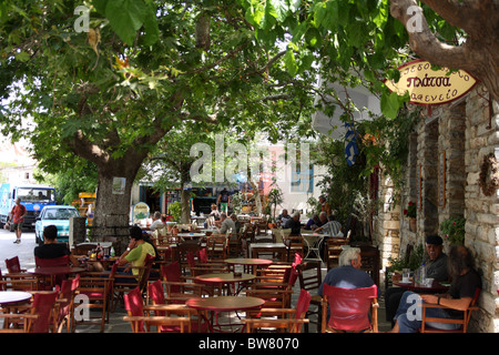 The village Filoti, Naxos island, Cyclades, Aegean, Greece Stock Photo ...