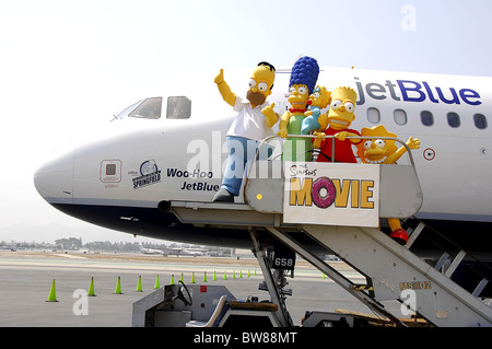 Simpsons JetBlue Event Stock Photo - Alamy