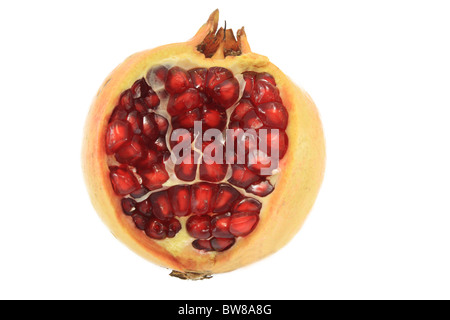 Granat apple with seed with white background Stock Photo - Alamy