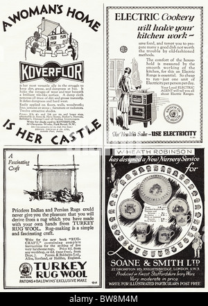 Page of 1920s advertisements in English magazine dated June 1929 Stock ...