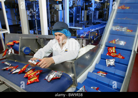 production line at crisp factory Stock Photo - Alamy