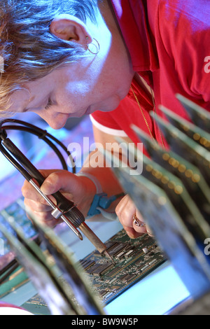 soldering on an electronics board Stock Photo - Alamy