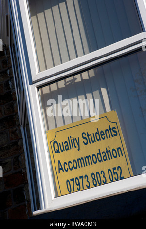 Student Accommodation Sign Stock Photo - Alamy