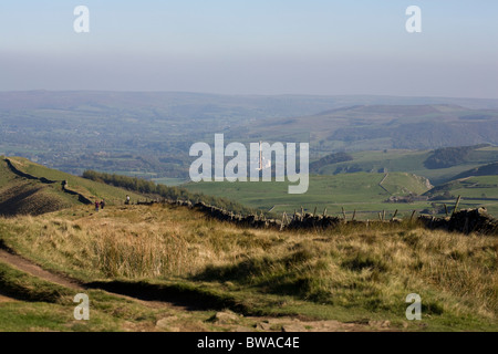 The Hope Valley Cement Works and Quarry from Rushup Edge near Edale ...