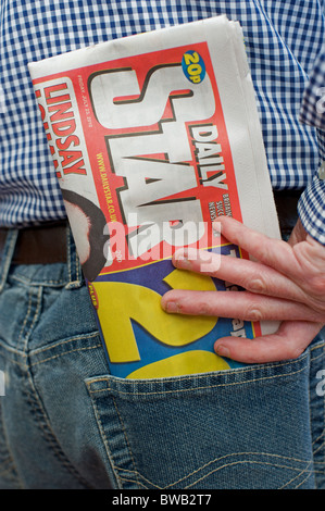 Newspaper Daily Star UK Tabloid daily newspaper, and letterbox Stock ...