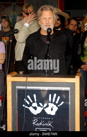 Hollywood RockWalk Induction of Kris Kristofferson Stock Photo - Alamy