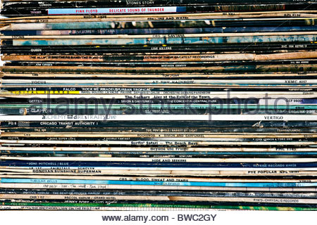 Spines of vinyl lp records Stock Photo: 48220190 - Alamy