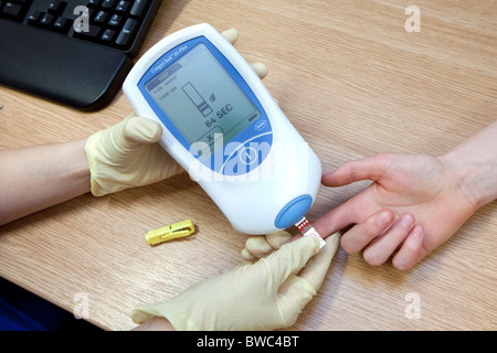 Anticoagulant Therapy INR Blood Test Monitor Stock Photo - Alamy