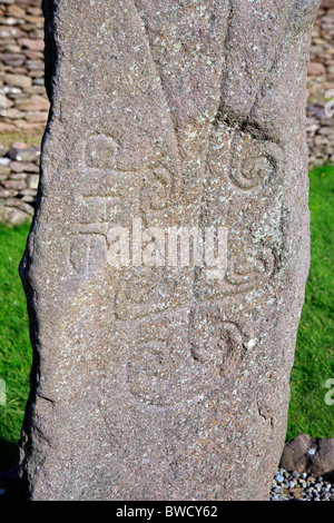 Riasc monastic settlement, Cross (6 century), Dingle peninsula, Kerry ...