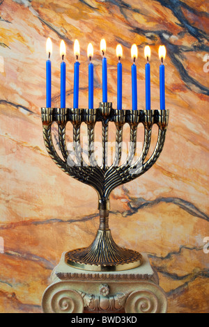 Hanukkah with menorah jewish holiday traditional candelabra with ...