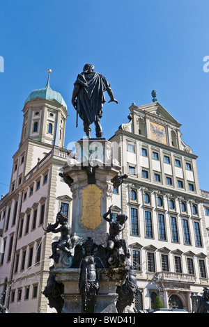 View in the city of Augsburg, Bavaria, Germany Stock Photo - Alamy