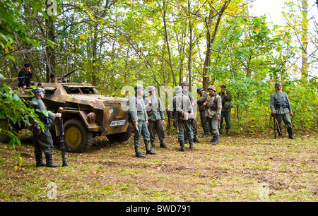 German army military unit ready for battle acting world war two armored ...