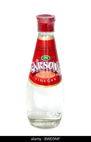 Sarson's Distilled Malt Vinegar on white background Stock Photo - Alamy