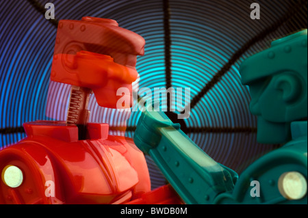 Red and Blue Rock-em Sock-em robots Stock Photo - Alamy