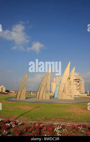 Israel, Coastal Plain, Sails square in Ashdod Stock Photo - Alamy