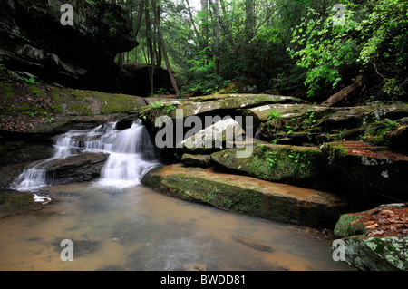 Broke leg broken leg falls waterfall Menifee county Kentucky USA Stock ...