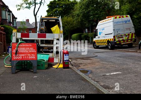 British Gas Transco emergency repair Stock Photo - Alamy