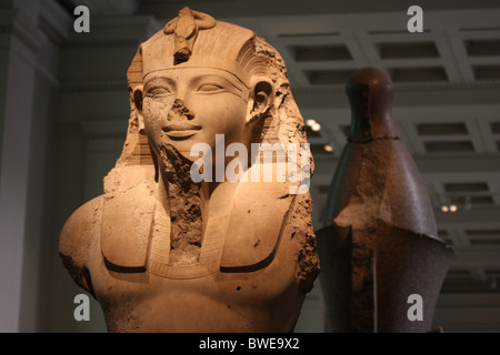 Colossal limestone bust of Amenhotep III in the British Museum, London ...