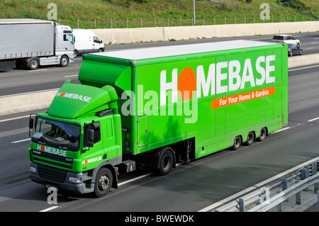 Homebase lorry on motorway Stock Photo - Alamy