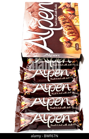 Alpen fruit and nut chocolate bar Stock Photo - Alamy