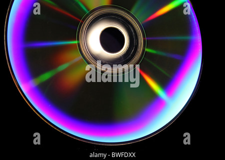 CD ROM Disk depicting colour spectrum patterns Stock Photo - Alamy