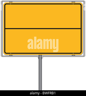 yellow marketing ortsschild Stock Photo - Alamy
