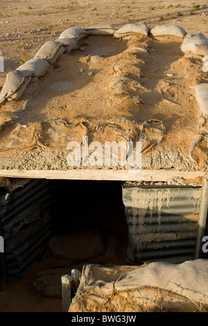 Slit trench system at The Kibbutz Revivim founded in1943 south of ...