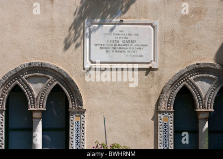 Greta Garbo stone on Villa Cimbrone Ravello villas "amalfi coast ...