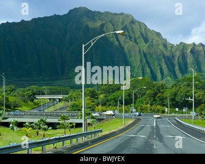 H3 freeway Oahu Hawaii Stock Photo - Alamy