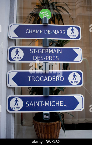 Paris, France, Tourist Directional Signs, on Street Stock Photo - Alamy